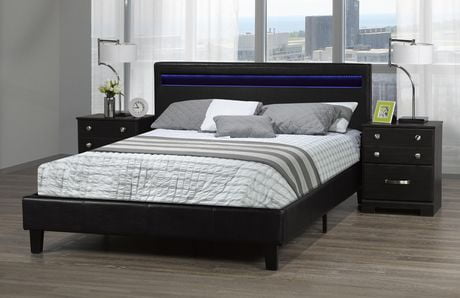 Click here for Brassex Inc Dhara Queen Platform Bed With Led Ligh... prices
