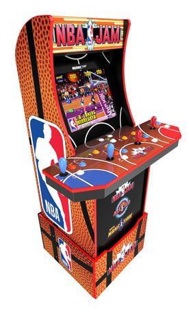 Arcade1UP NBA Jam Arcade Machine with Licensed Riser & Light Up Marquee ...