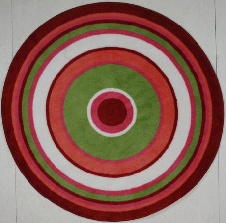 Click here for Fun Rugs Round Multi-Colored Concentric 3 Kids Rug... prices