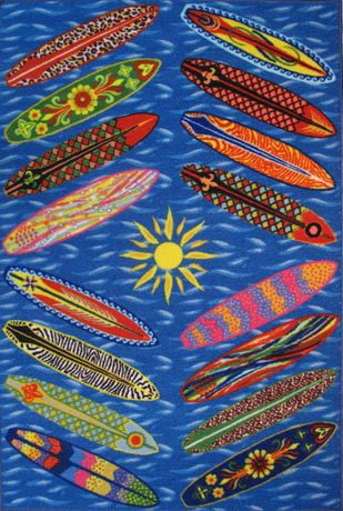 Click here for Fun Rugs Multi-Colored Go Surfing Nylon Kids Rug M... prices