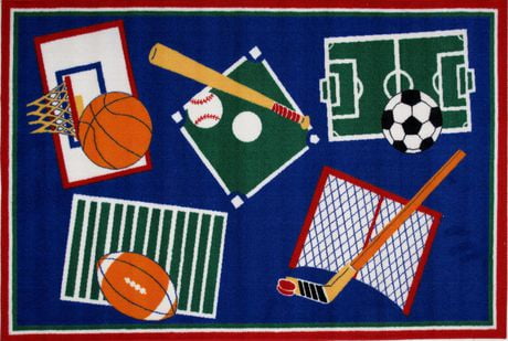 Click here for Fun Rugs Rectangle Multi-Colored Shapes Sports A R... prices