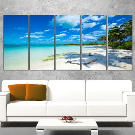 Click here for Design Art Tropical Beach With Palm Shadows Large... prices