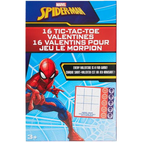Spider-Man Valentine Cards, Tic Tac Toe, Multi-Colored, 16 Count ...