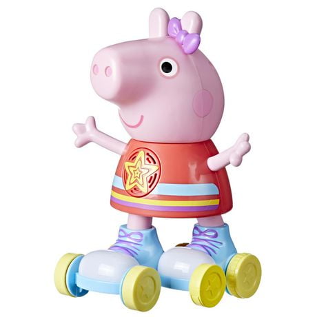 Peppa Pig Roller Disco Peppa Skating Toy, Features Pull-and-Go Action ...