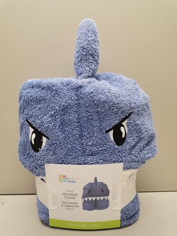 Click here for Mainstays Kids Hooded Towel Shark Blue 23In X 51In prices