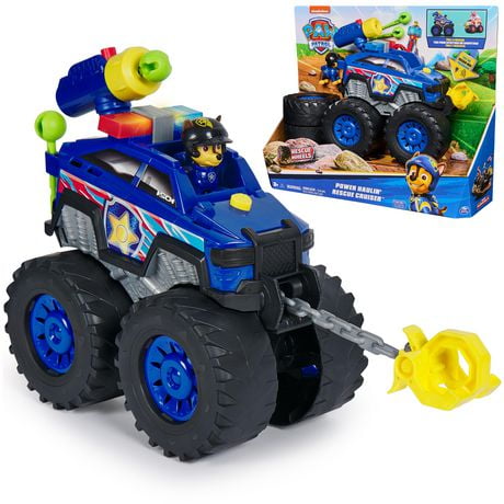 PAW Patrol: Rescue Wheels Chase’s Power Haulin’ Cruiser, Toy Truck with ...