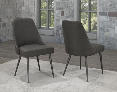 Click here for Brassex Inc Celine Dining Chair  Set Of 2  Grey Gr... prices