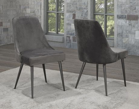 Click here for Brassex Inc Luna Dining Chair  Set Of 2  Grey Grey prices