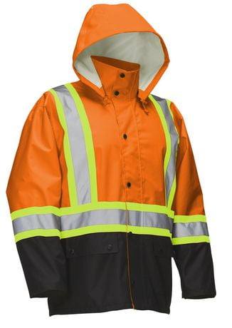 Click here for Forcefield Mens Safety Rain Jacket Orange S prices