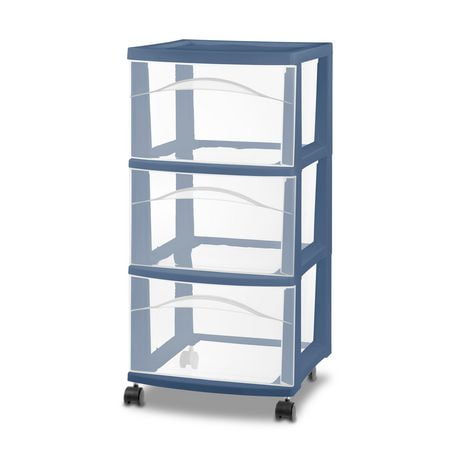 Sterilite 3 Drawer Cart , Blue | Walmart Canada