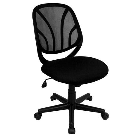 Click here for Flash Furniture Y-Go Chair Mid-Back Black Mesh Swi... prices