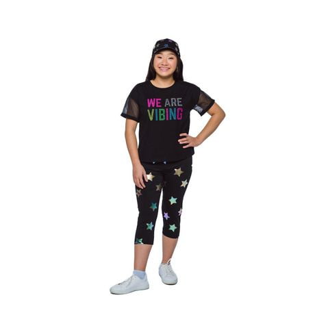 Click here for Girls Mini Pop Kids We Are Vibing T-Shirt Black M prices