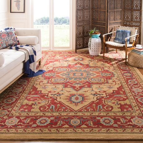 Click here for Safavieh Mahal Oswin Floral Bordered Area Rug Red... prices
