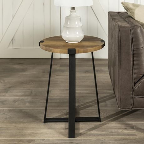 Click here for Manor Park Rustic Farmhouse Metal Wrap Side Table... prices