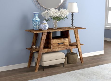 Click here for Safdie & Co. Console Table 47L Brown Reclaimed Woo... prices