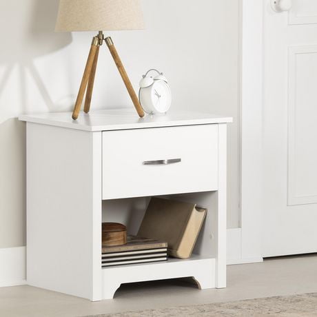 Click here for South Shore Fusion 1-Drawer Nightstand White prices