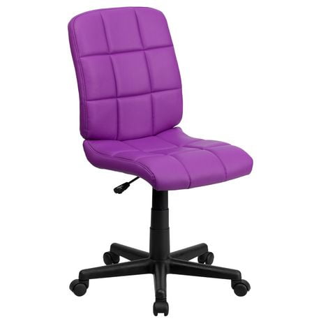Click here for Flash Furniture Mid-Back Purple Quilted Vinyl Swiv... prices