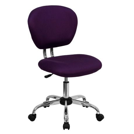 Click here for Flash Furniture Mid-Back Purple Mesh Padded Swivel... prices
