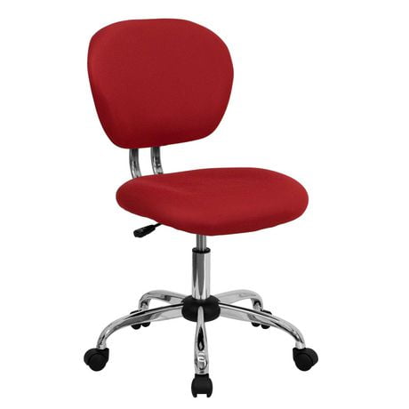 Click here for Flash Furniture Mid-Back Red Mesh Padded Swivel Ta... prices