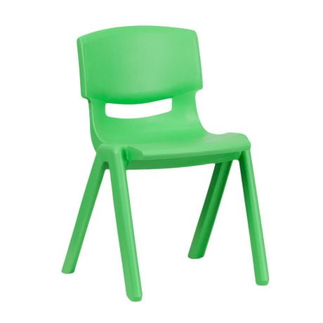 Green Plastic Stackable School Chair with 13.25'' Seat Height | Walmart ...