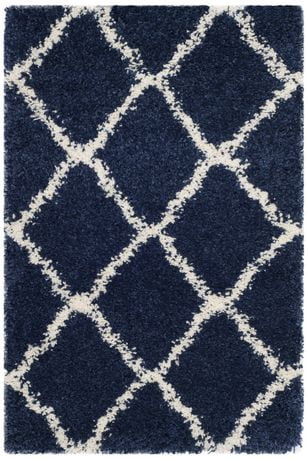 Click here for Safavieh Hudson Aline Geometric Shag Area Rug Navy... prices