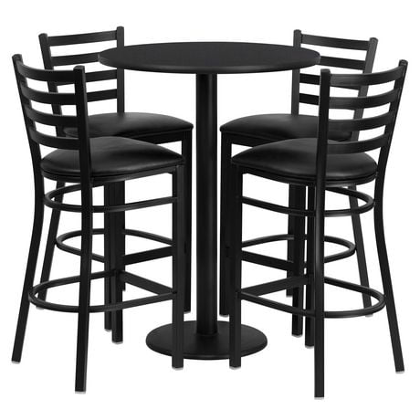Click here for Flash Furniture 30 Round Black Laminate Table Set... prices