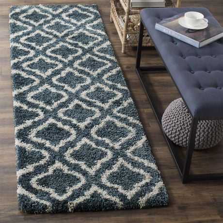 Click here for Safavieh Hudson Louise Geometric Shag Area Rug Sla... prices