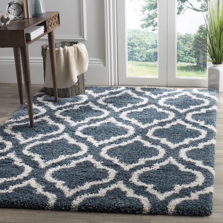 Click here for Safavieh Hudson Louise Geometric Shag Area Rug Sla... prices