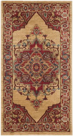 Click here for Safavieh Mahal Oswin Floral Bordered Area Rug Red... prices