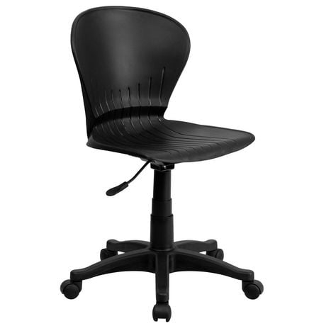 Click here for Flash Furniture Mid-Back Black Plastic Swivel Task... prices