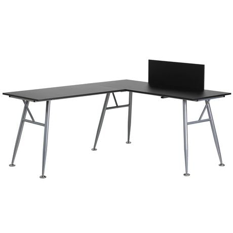 Click here for Flash Furniture Black Laminate L-Shape Computer De... prices