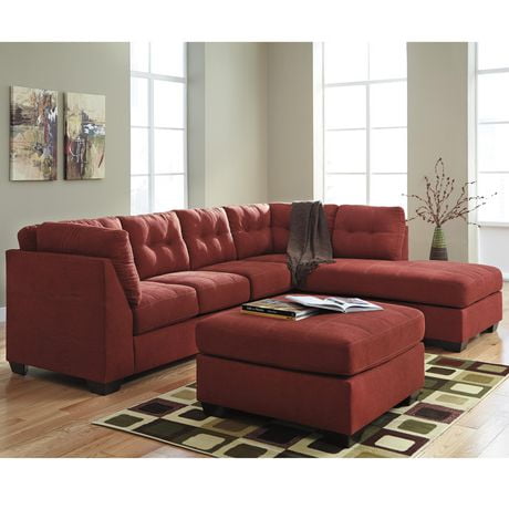 Benchcraft Maier Sectional with Right Side Facing Chaise in Charcoal ...