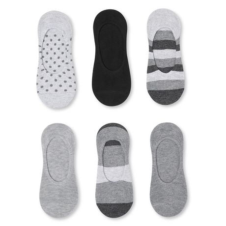 George Women's Black and Grey Liner Socks 6-Pack | Walmart Canada