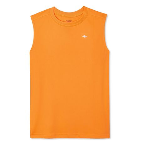 Click here for Athletic Works Boys Solid Tech Muscle Tee Orange X... prices