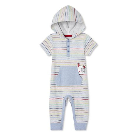 Click here for Love Ellen Degeneres Baby Boys Hooded Romper Grey... prices