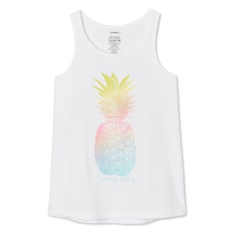 Click here for George Girls Graphic Tank Top White Xs prices