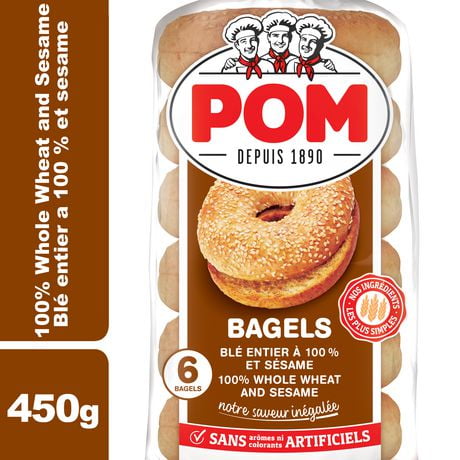 POM® 100% Whole Wheat and Sesame Bagels | Walmart Canada
