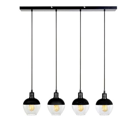 Click here for Bazz Vesta Black Vintage 4-Strand Led Pendant Blac... prices
