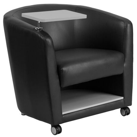 Click here for Flash Furniture Black Leather Guest Chair With Tab... prices