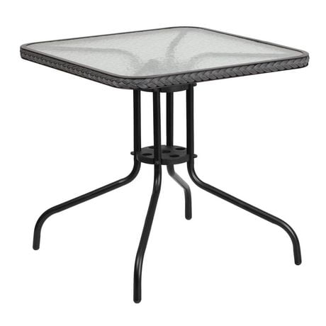Click here for Flash Furniture 28 Square Tempered Glass Metal Tab... prices