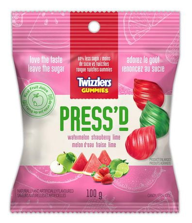 TWIZZLERS Gummies PRESS'D Watermelon, Strawberry, Lime - Walmart.ca