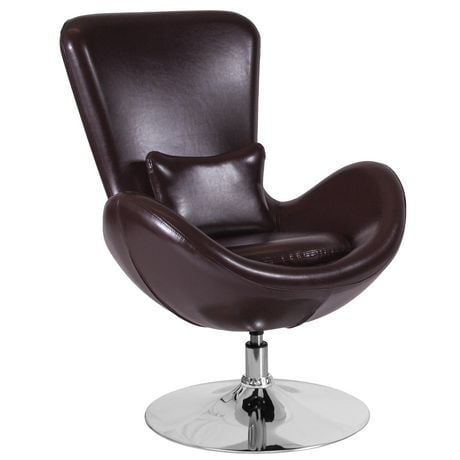 Click here for Flash Furniture Egg Series Brown Leather Side Rece... prices