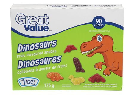 Great Value Dinosaur Fruit Snacks | Walmart Canada