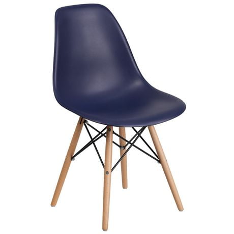 Click here for Flash Furniture Elon Series Black Plastic Chair Wi... prices