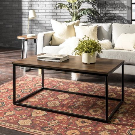 Click here for Manor Park Modern Open Coffee Table Dark Walnut On... prices