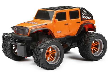 New Bright 1:16 RC 4- Door Jeep Radio Control Truck - Orange | Walmart ...