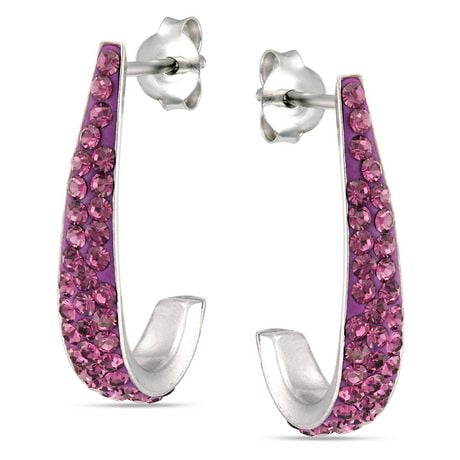 Quintessential Double Row Amethyst Crystal J Stud | Walmart Canada