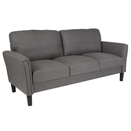 Click here for Flash Furniture Bari Upholstered Sofa In Brown Lea... prices