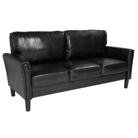 Click here for Flash Furniture Bari Upholstered Sofa In Brown Lea... prices