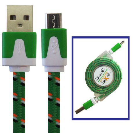 Click here for Exian Micro Usb Cable Nylon Braided Retractable Gr... prices